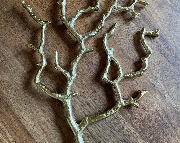 Retro Gold Metal Tree Branch Wall Sculpture, Wall Art, Perfect to Hang ...