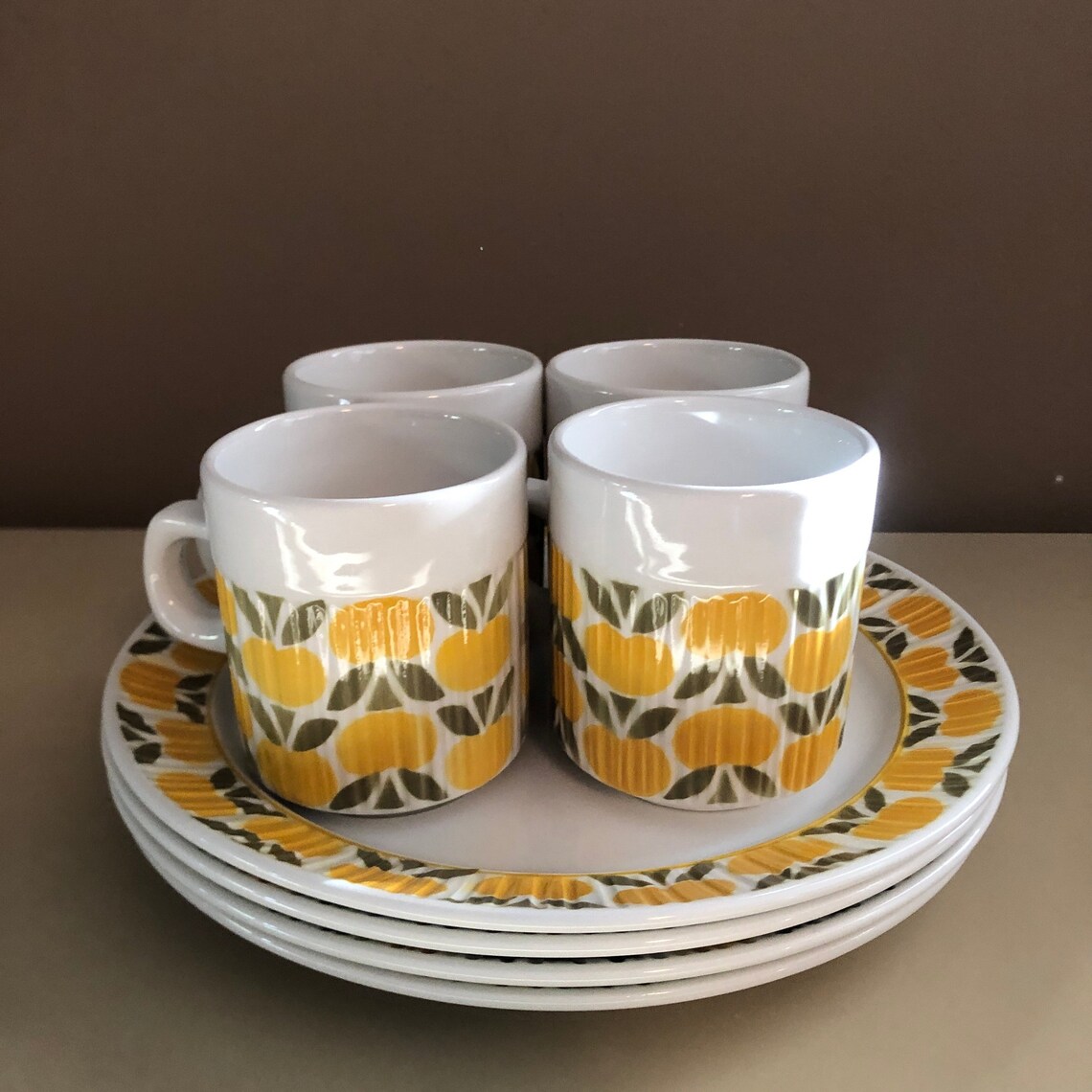 8 Piece Vintage MCM 60s Japan Jonas Roberts Bright Yellow - Etsy