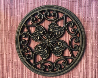 Cast Iron Trivet Round - Etsy