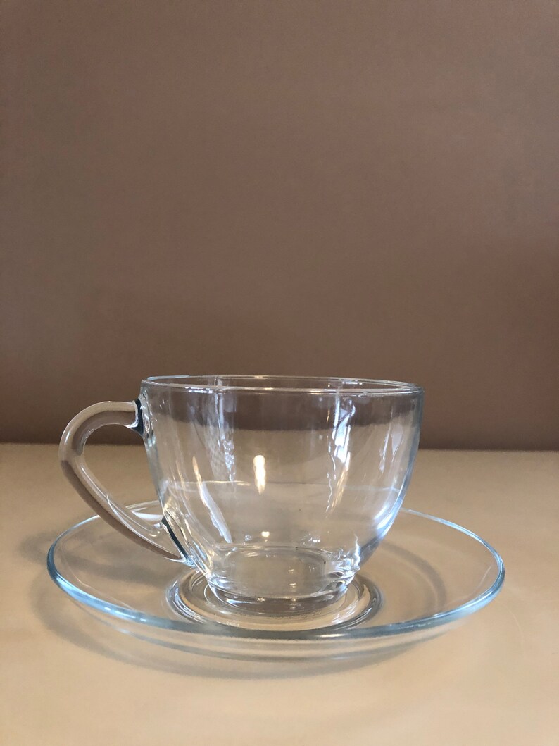 Set for 6 Vintage MCM French Arcoroc Coffee Cups & Saucers - Etsy