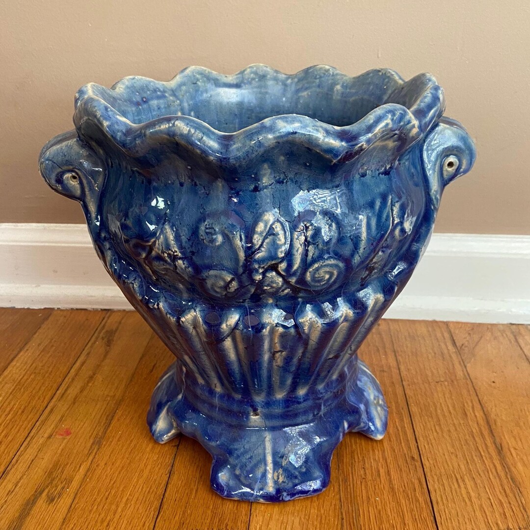 Vintage/antique XXL French Country 10" Tall Planter, Indoor Outdoor ...