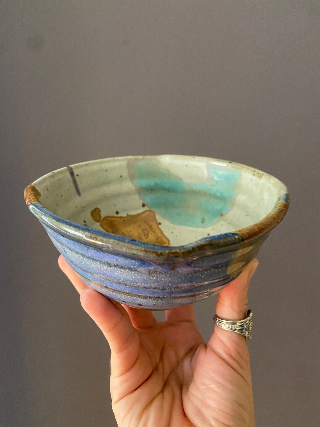 Better Drake Studios Signed Freeform Squared Pottery Decorative Bowl W ...