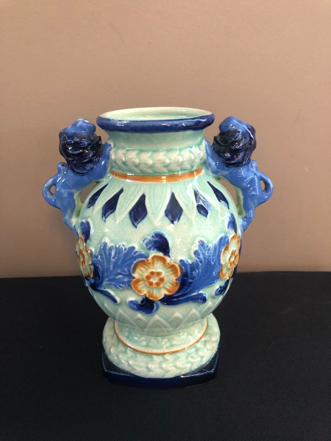 Vintage Moriyama Japan Floral Urn Cachepot Vase Raised Moriage | Etsy