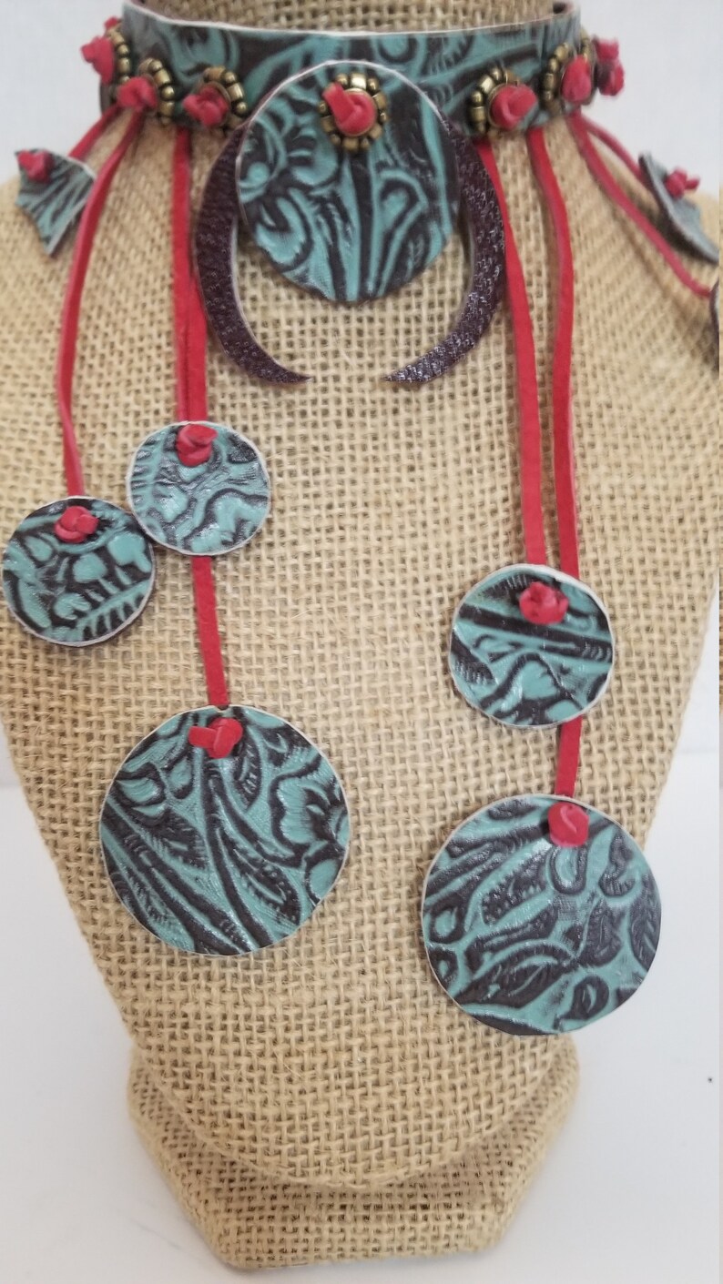Handmade Leather Choker Necklace - Etsy