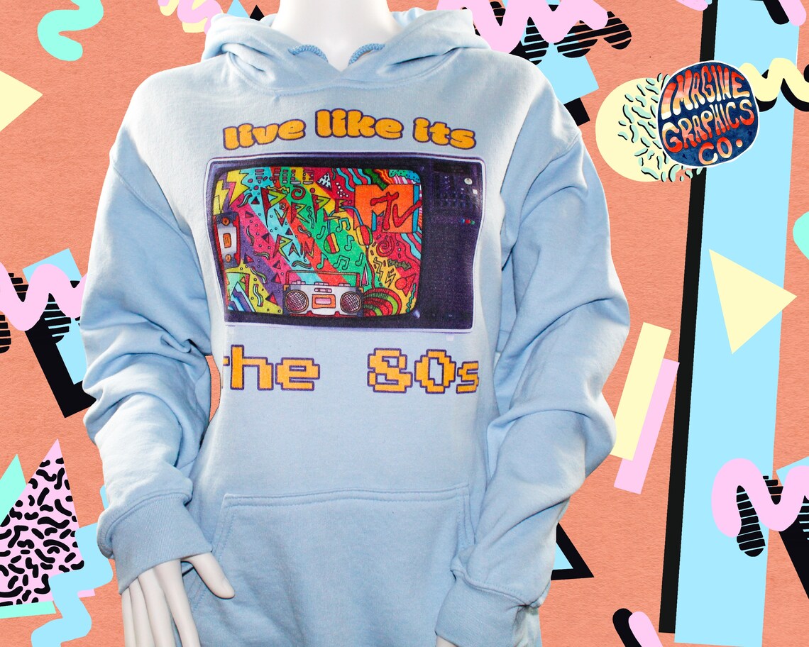 The 80s Throwback Sweatshirt Hippie Hoodie Vintage 80er - Etsy.de