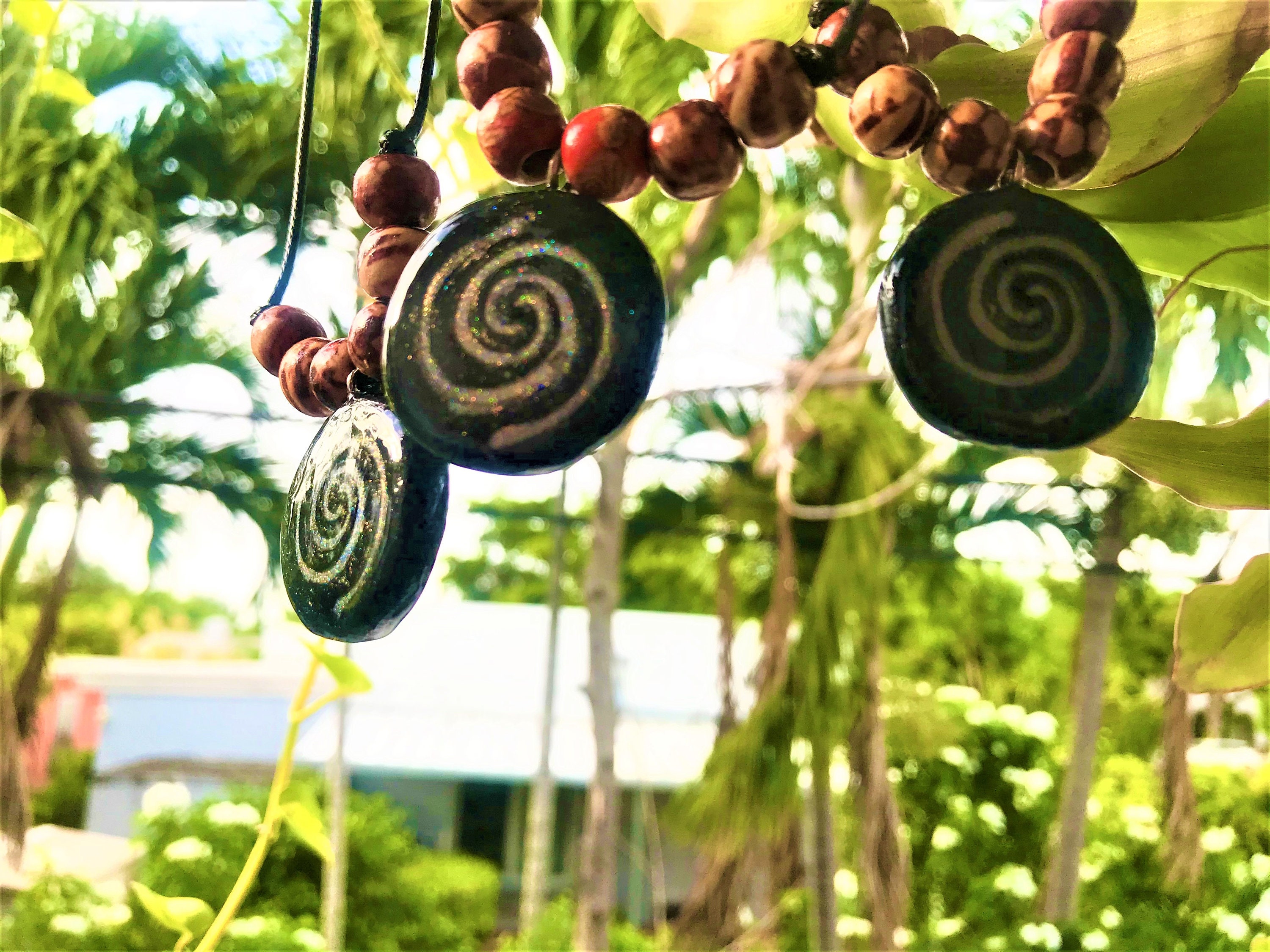 Taino Art Coin Amulet/necklace/pendant of WATER SYMBOL With Holographic ...