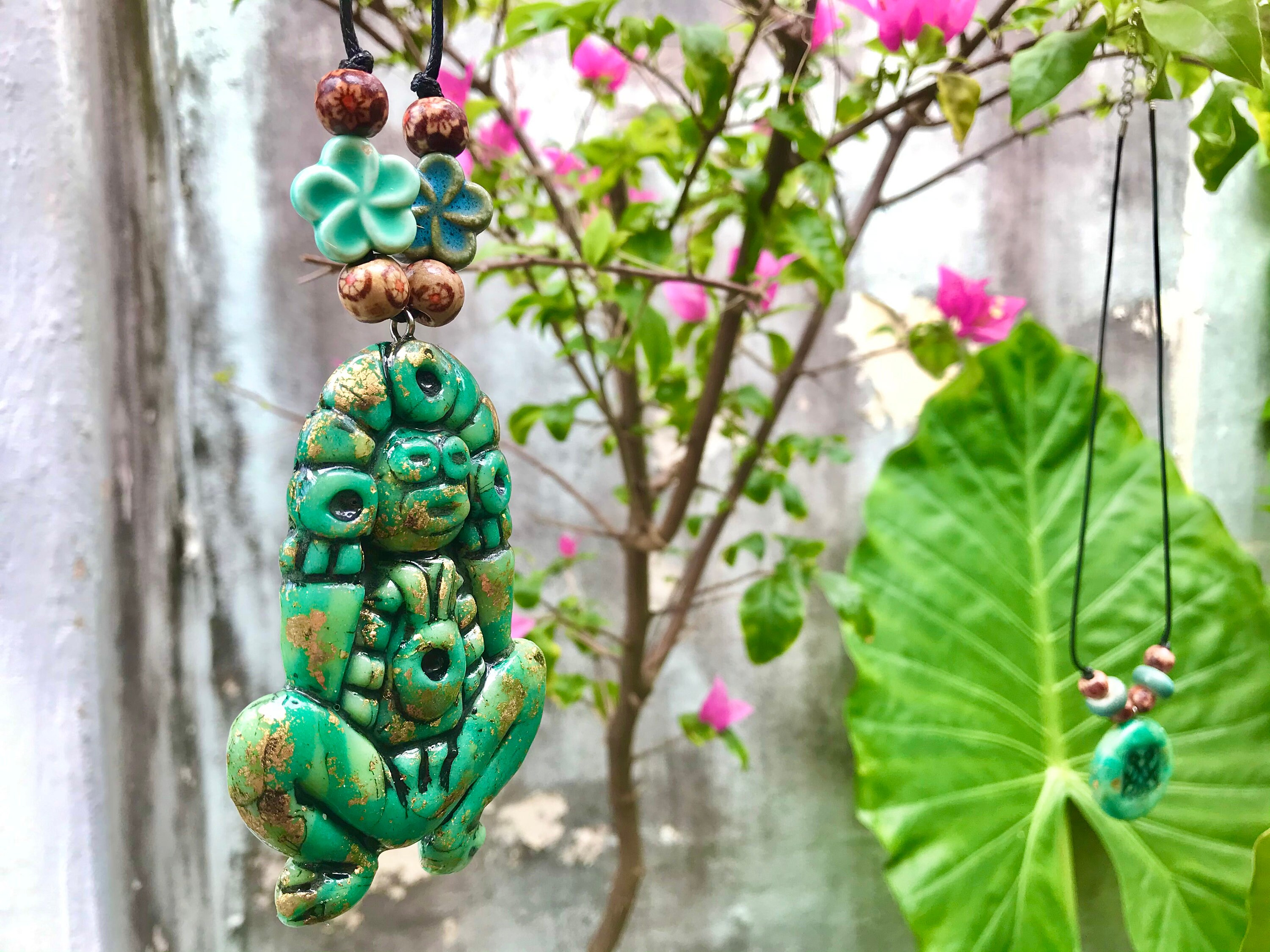 Taino Inspired Indigenous Art Atabey Jade or Larimar Clay Amulet ...