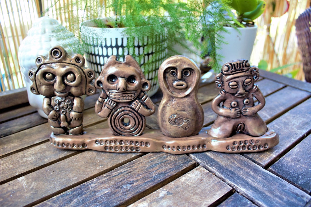 Taino Art Sculptures Cemis Set of 4 (wave2) - Etsy