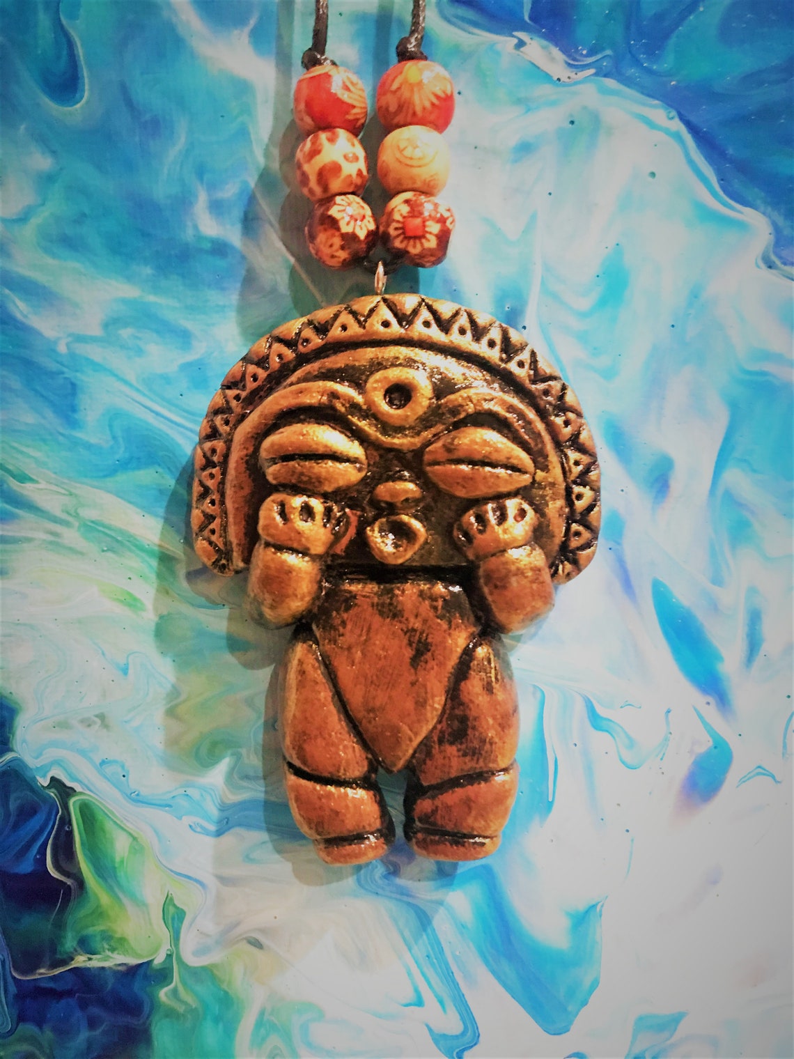 Taino Art Atabey Behique Yucahu or Diosa Luna Amulets - Etsy