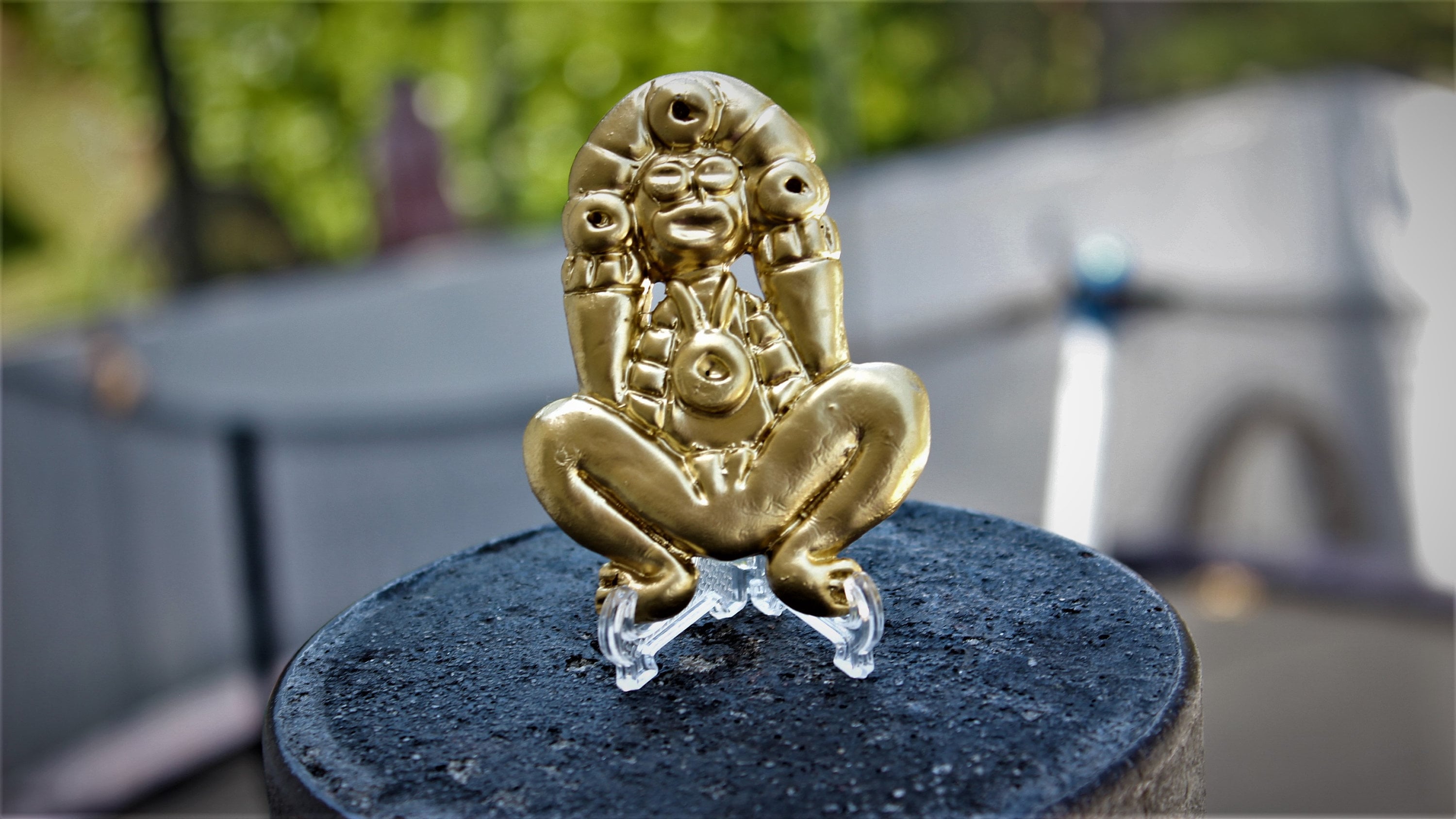 Metallic Gold Color Taino Art Sculptures Cemis Set of 4 - Etsy