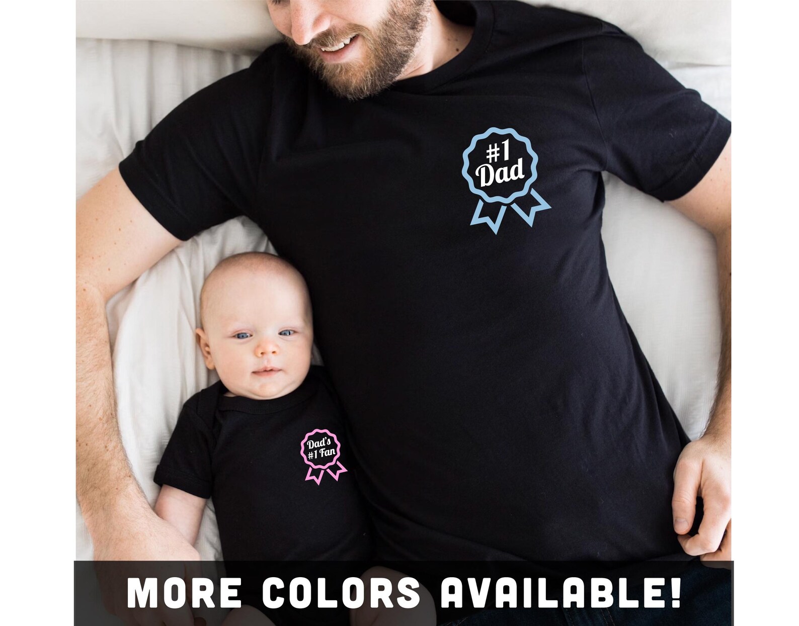 Father Son Matching T-shirts, Father Daughter Matching Tees, #1 Dad ...