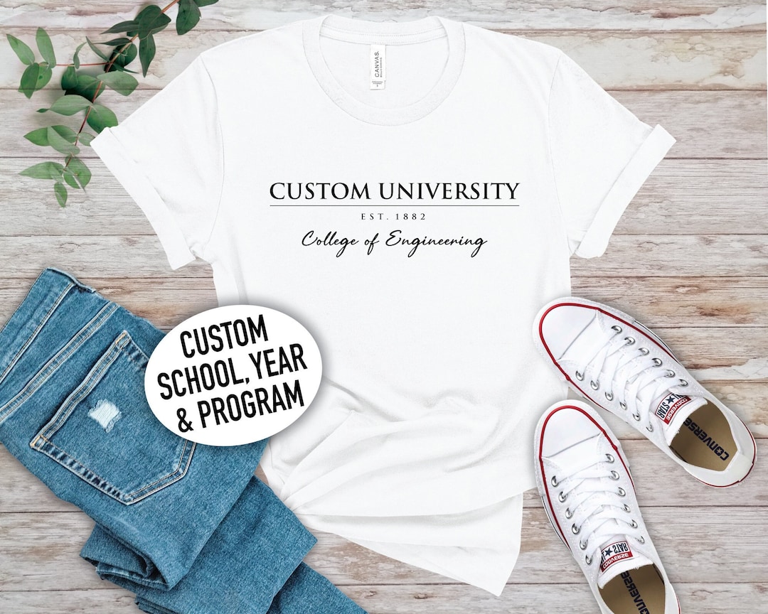Custom University Shirt, Personalized College Name, Custom College and ...