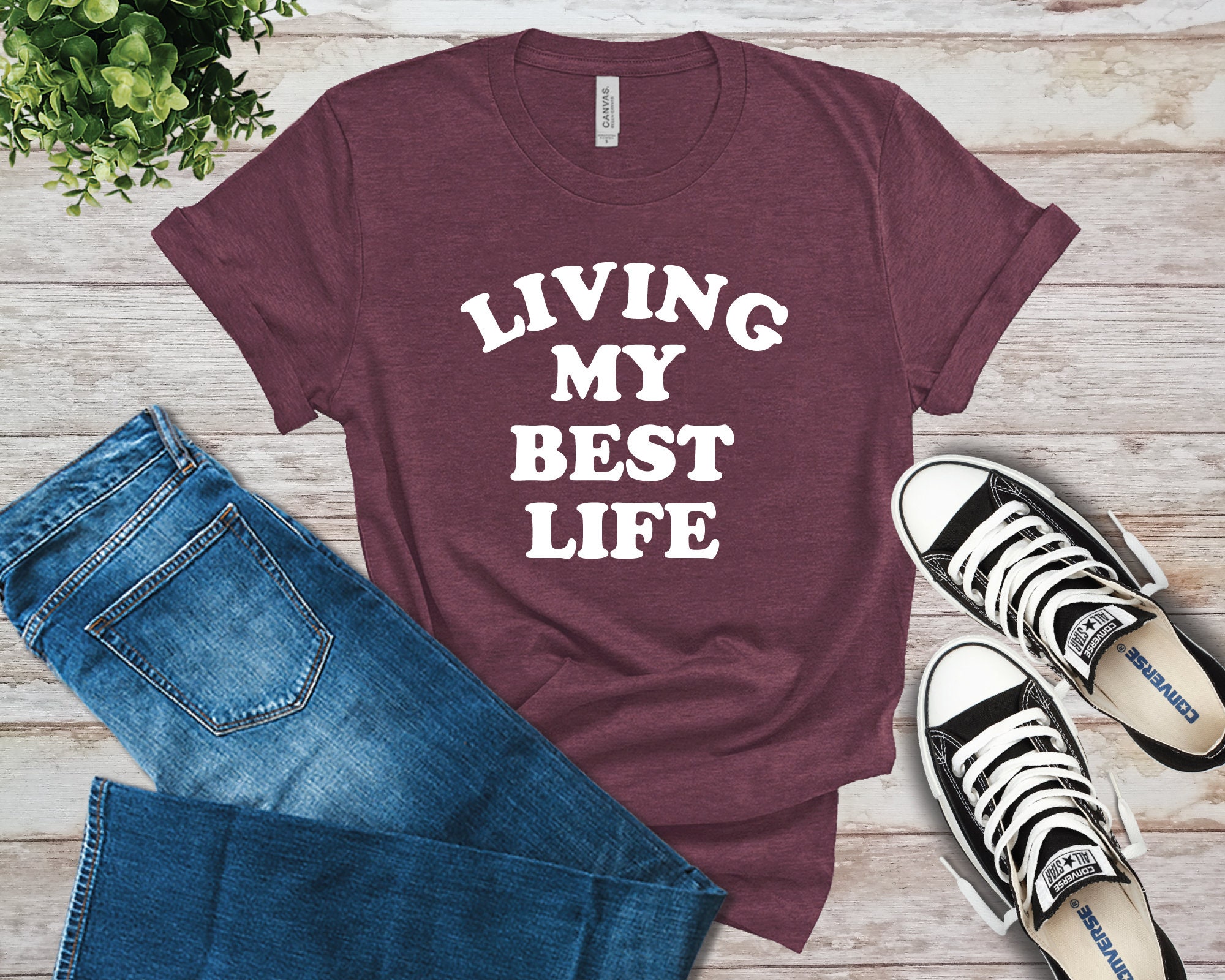 Living My Best Life T-Shirt Motivational Shirt Inspirational | Etsy