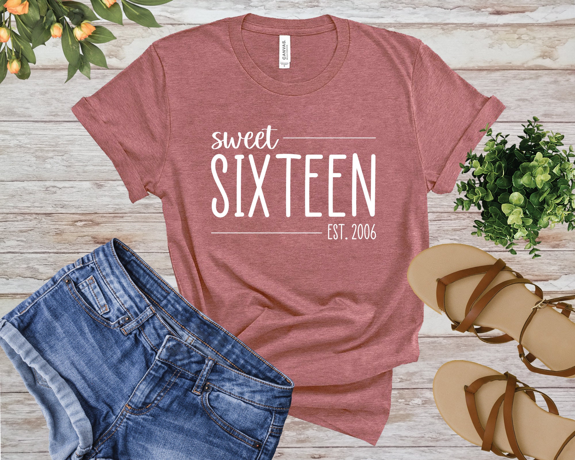 16th Birthday Shirt Sweet Sixteen T-shirt Personalized - Etsy