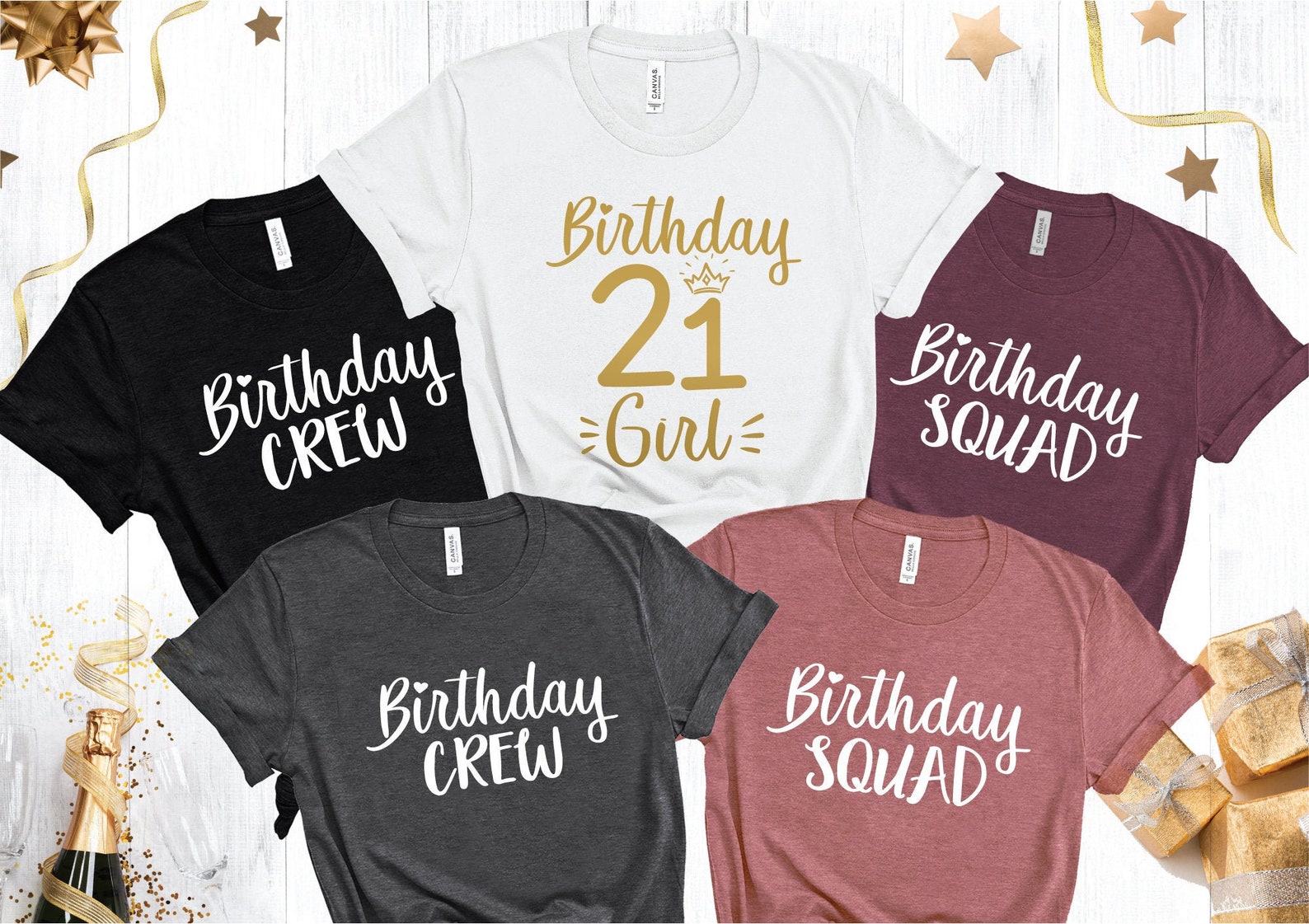 21st Birthday Shirt Group Shirts Birthday Queen 21st | Etsy