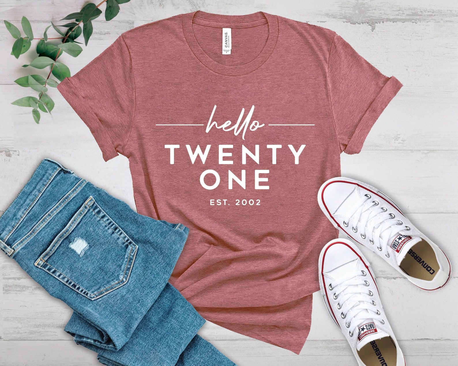 Hello Twenty One Est. 2001 Shirt, 21st Birthday T-shirt, Legal Shirt ...