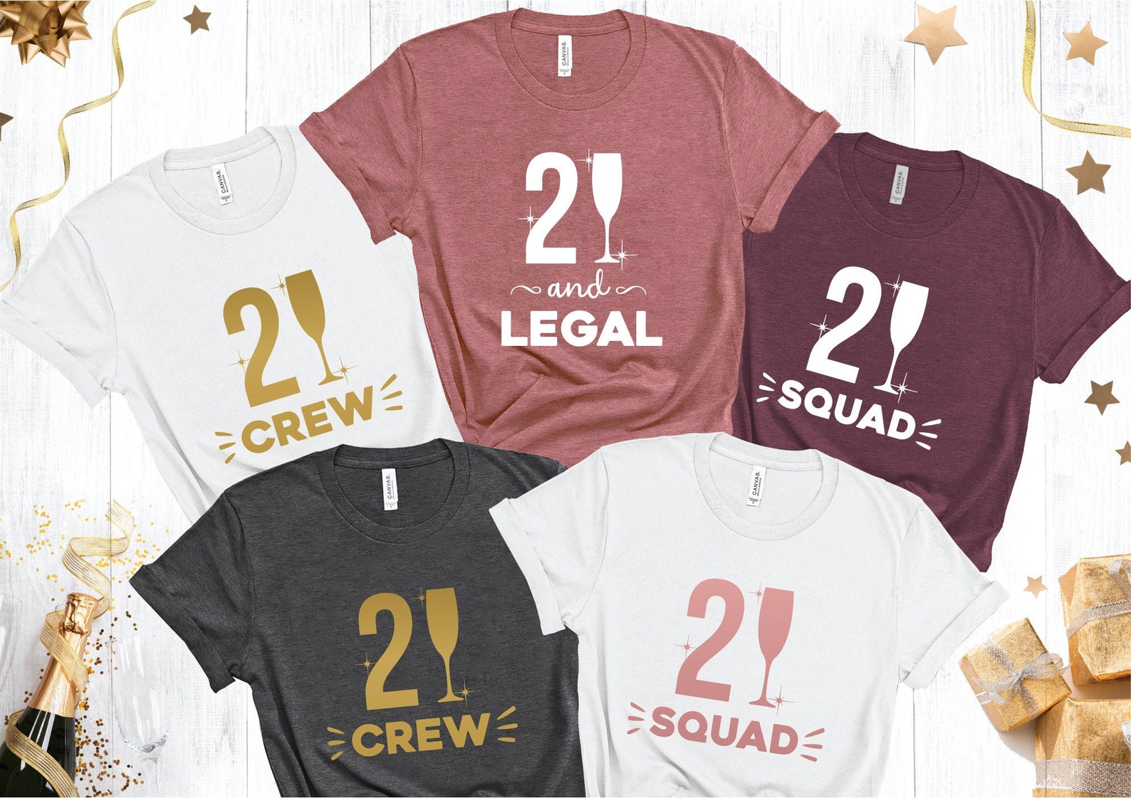 21st Birthday Shirt Group Shirts 21 and Legal 21st Birthday | Etsy