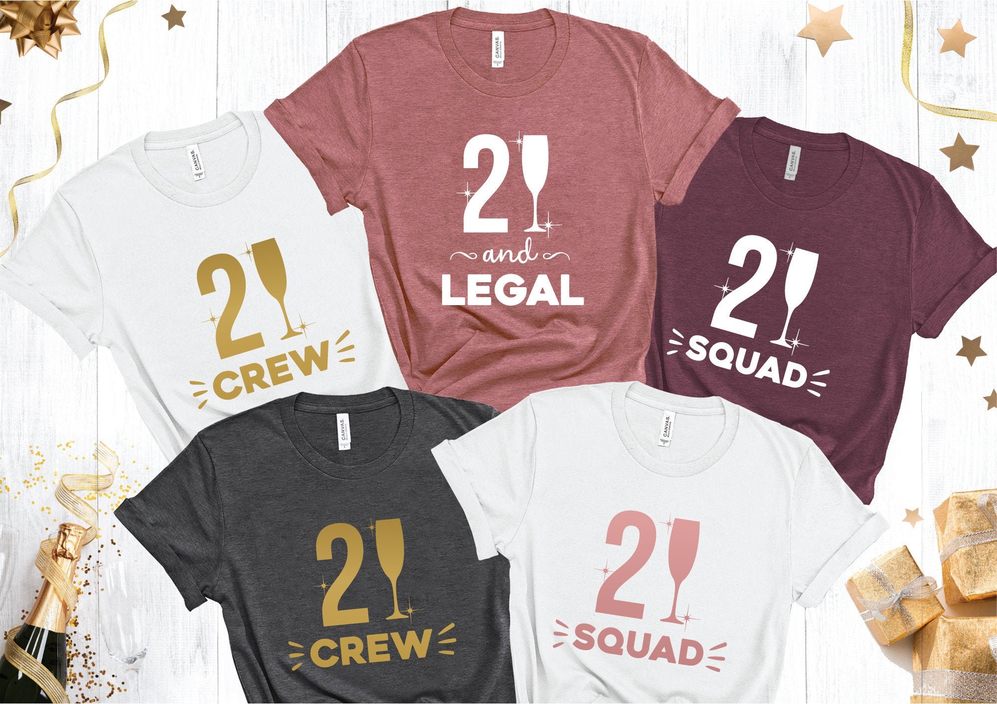 21st Birthday Shirt Group Shirts 21 And Legal 21st Birthday Etsy
