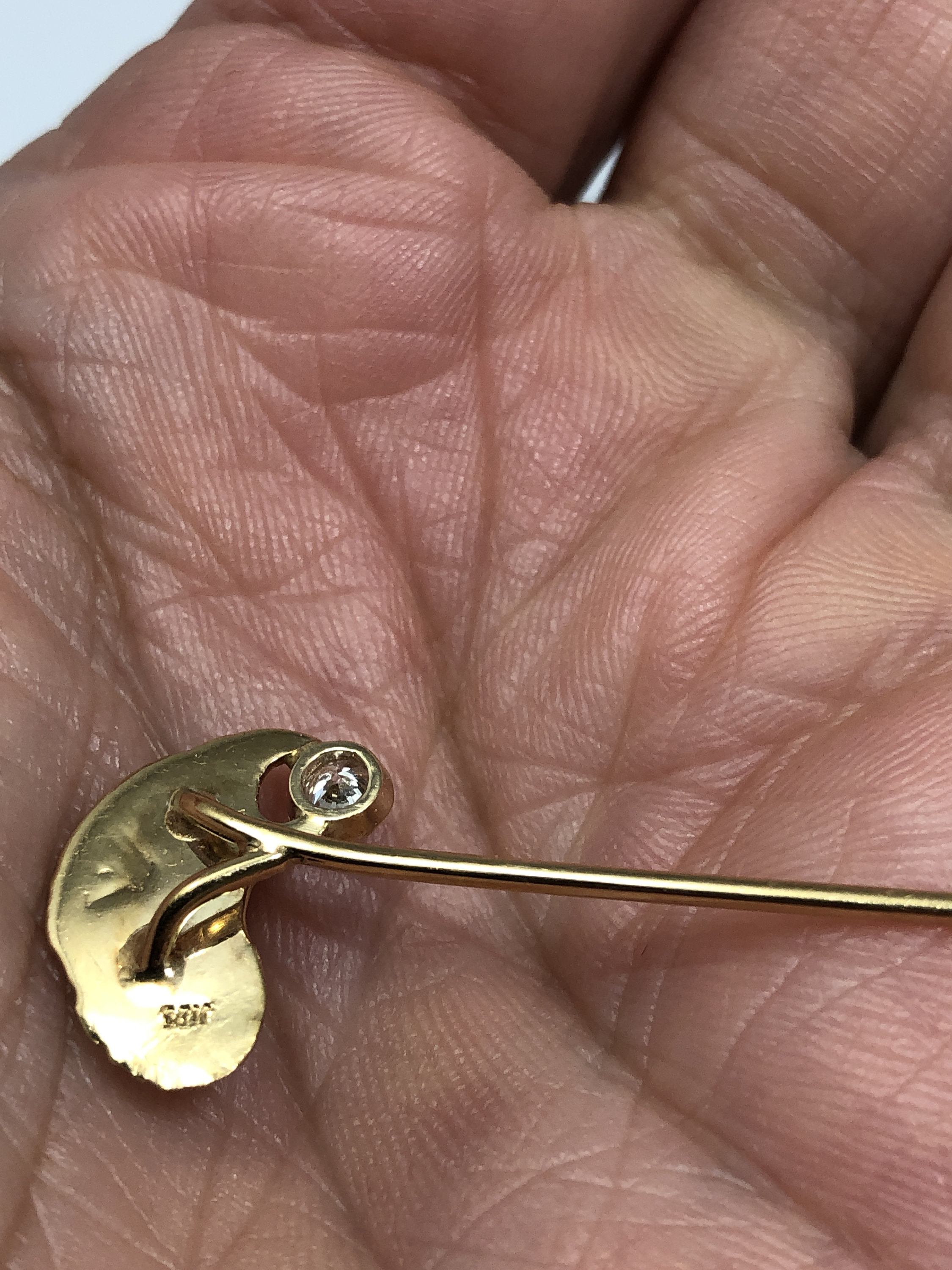 Vintage 14K Gold Eagle Stick Pin With Approximately 0.1 Ct Diamond - Etsy