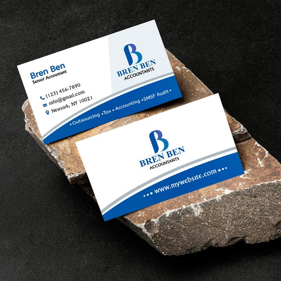 Accounting Service Business Cards _ Custom Accounting Service | Etsy