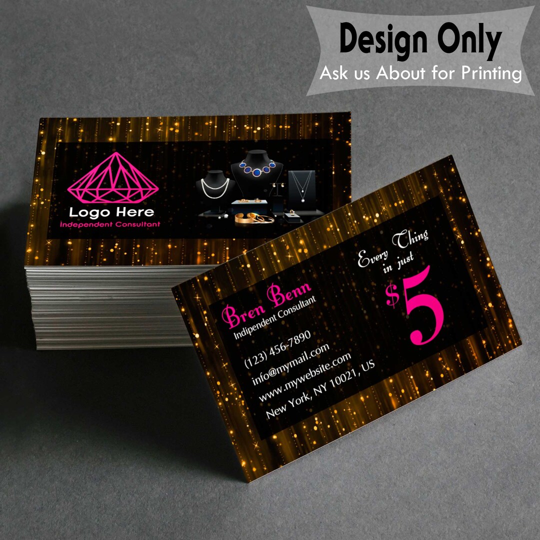 Personalized Jewelry Business Cards _ Custom Business Cards_digital ...