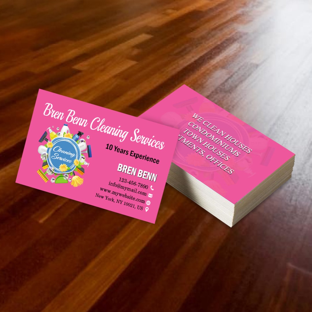 Custom Cleaning Service Business Cards _ Custom Cleaning Service ...