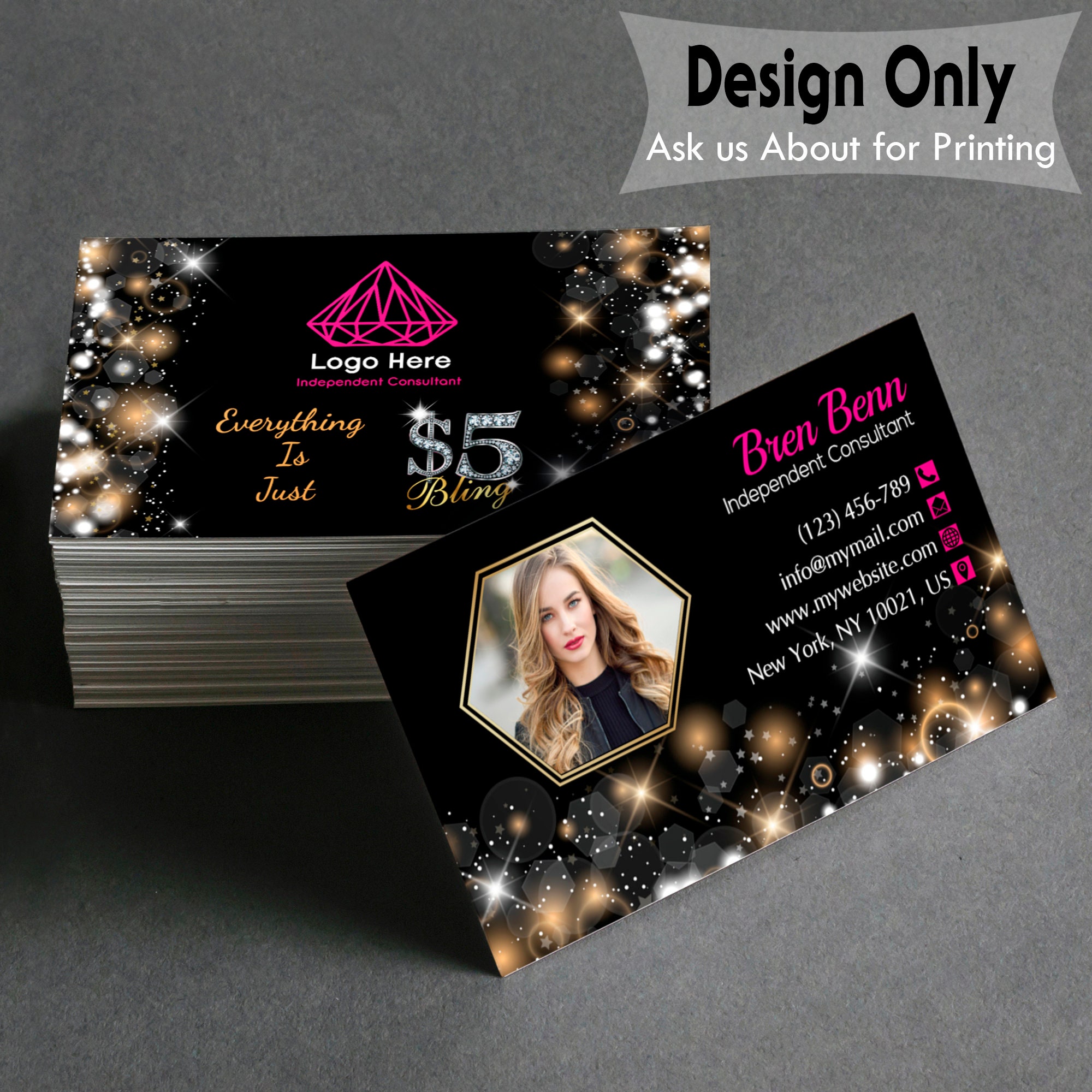 Personalized Jewelry Business Cards _ Custom Business Cards_digital ...