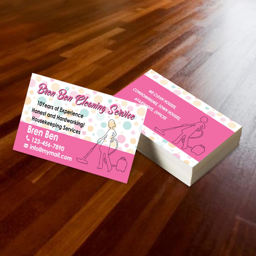 House Cleaning Business Cards Design