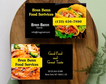 Hotel & Food Service Business Cards _ Custom Hotel and Food - Etsy
