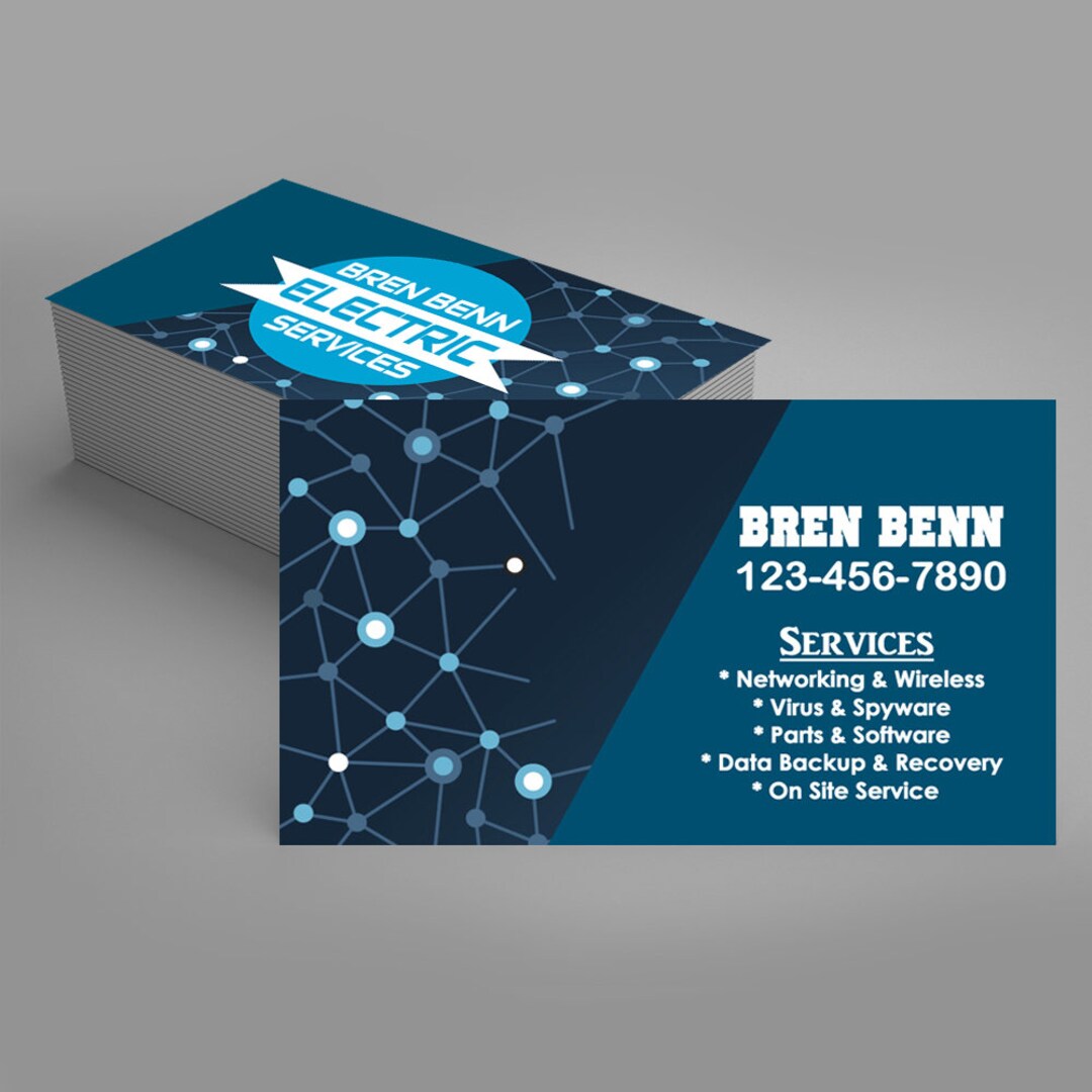 Electronics Service Business Cards _ Custom Computer Service Business ...