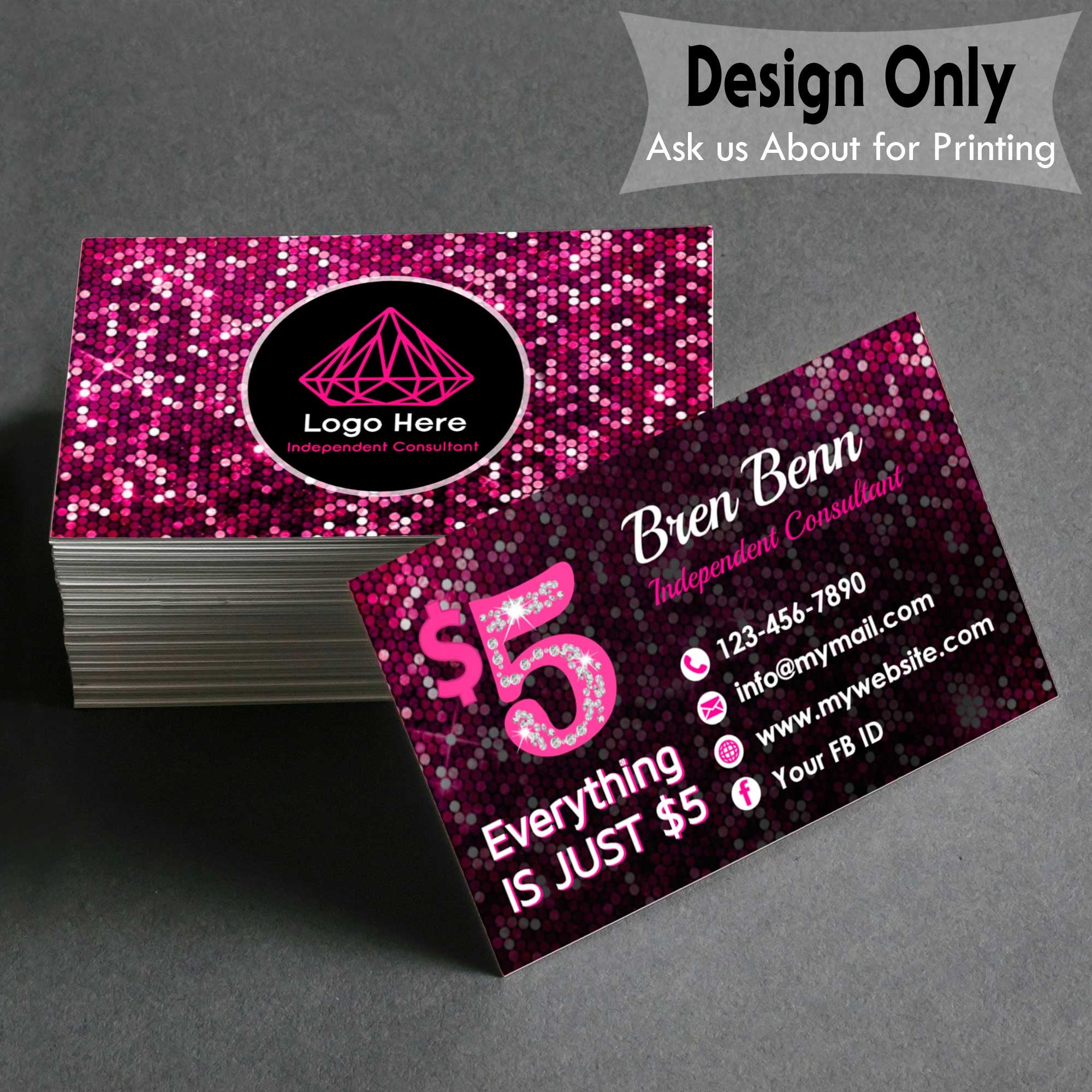 Paper Stationery QR Marketing 5 dollar Consultant Business Cards ...