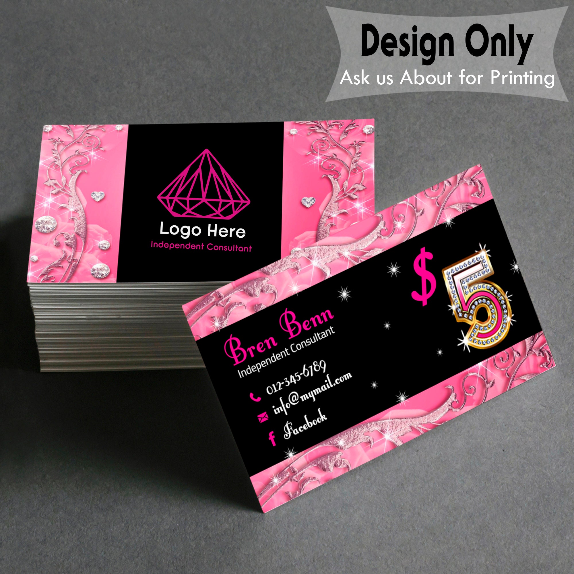 Personalized Jewelry Business Cards _ Custom Business - Etsy