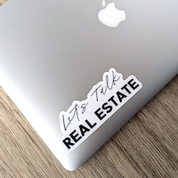 PERSONALIZED Real Estate Sticker, Real Estate Decal, Vinyl Sticker ...