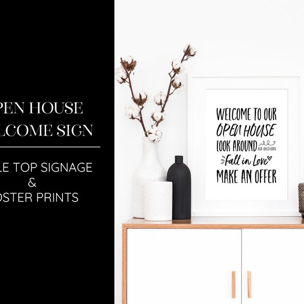 Open House Table Sign - Etsy
