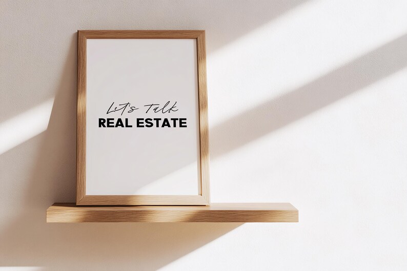 Real Estate Inspirational Quote Wall Art Printable Gift for Realtor ...