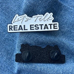 Let's Talk Real Estate Pin Realtor Lapel Pin Real Estate Lapel Pin ...