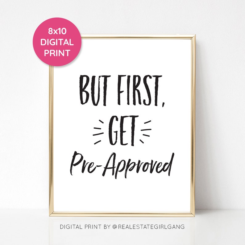 But First Get Pre-approved Quote Get Pre-approved Digital - Etsy