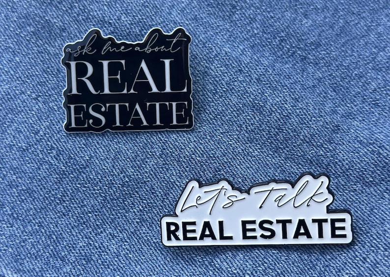 Let's Talk Real Estate Pin Realtor Lapel Pin Real Estate Lapel Pin ...