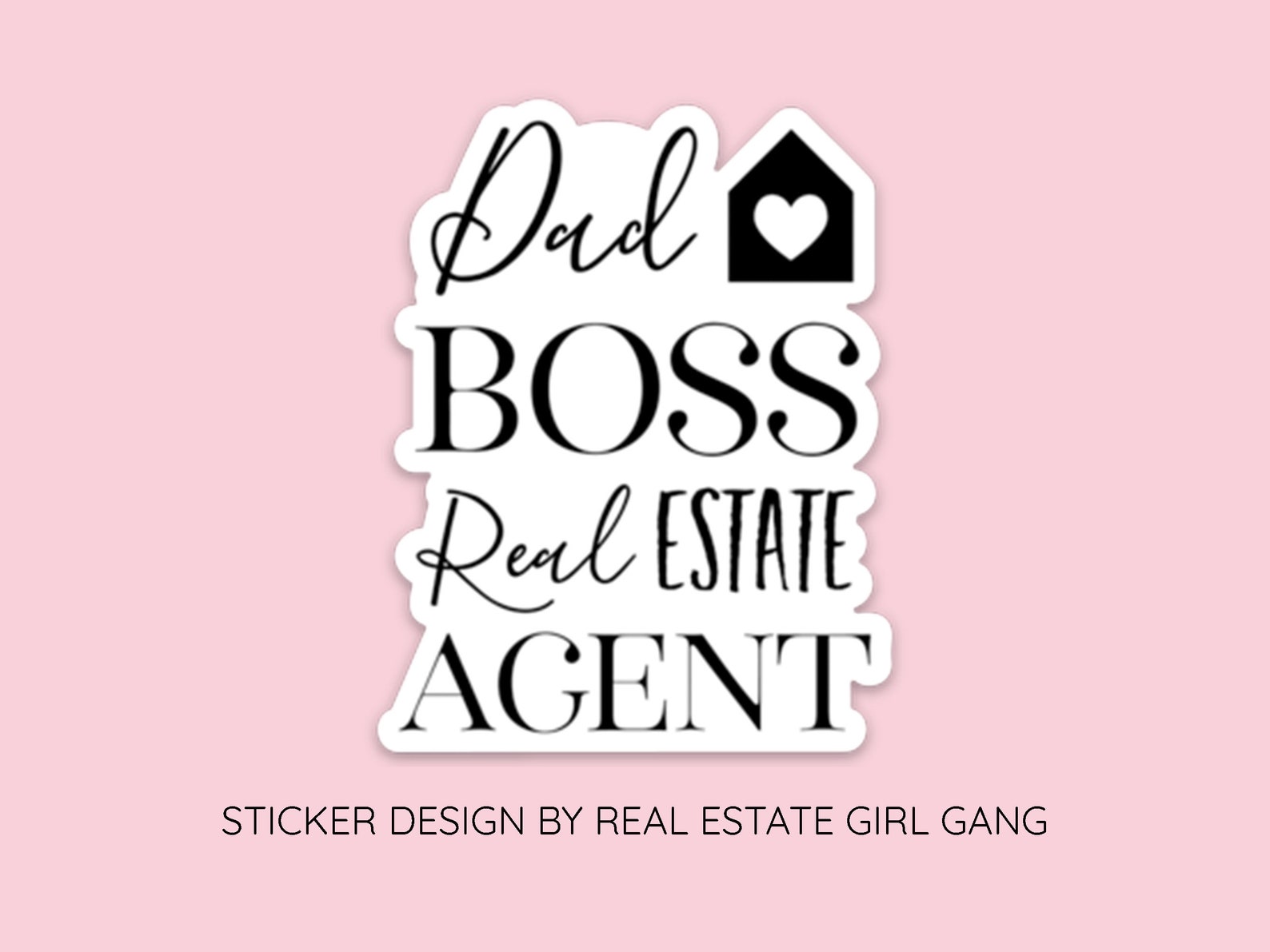 Dad Boss Real Estate Agent Sticker Dad Boss Real Estate Agent - Etsy