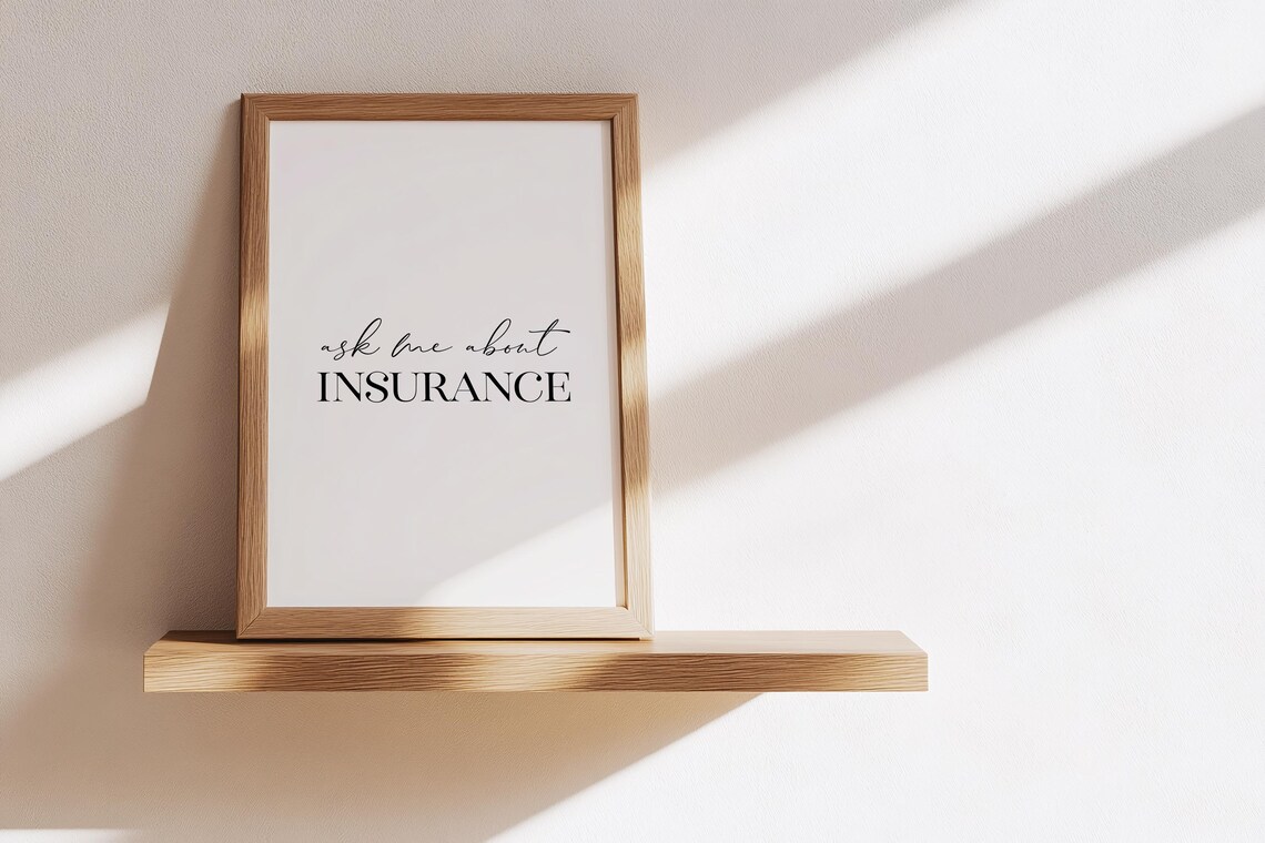 Insurance Agent Quote Inspirational Wall Art Modern Home Office Decor ...