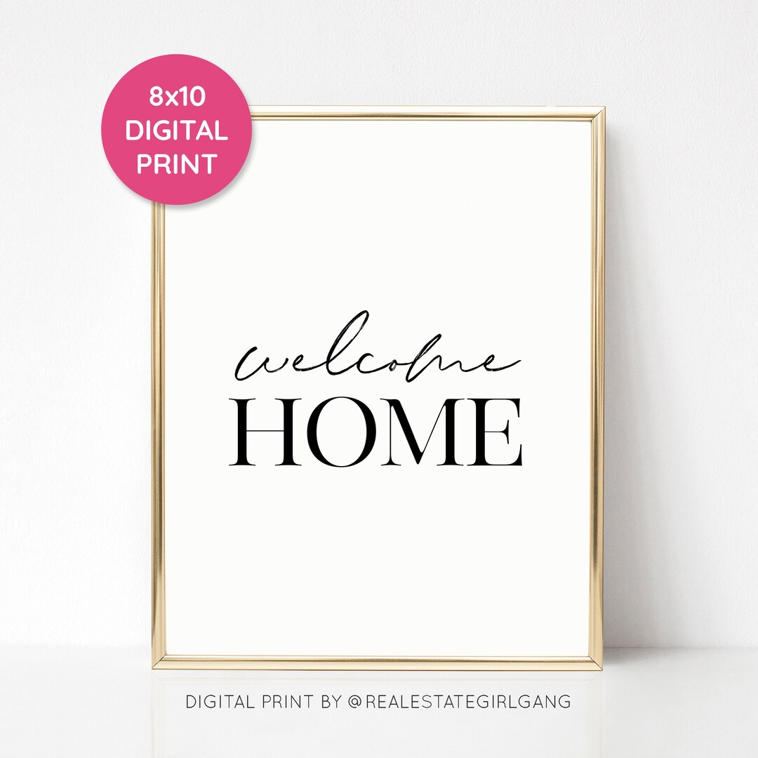 Welcome Home Digital Print, Welcome Home Printable, Entryway Print ...