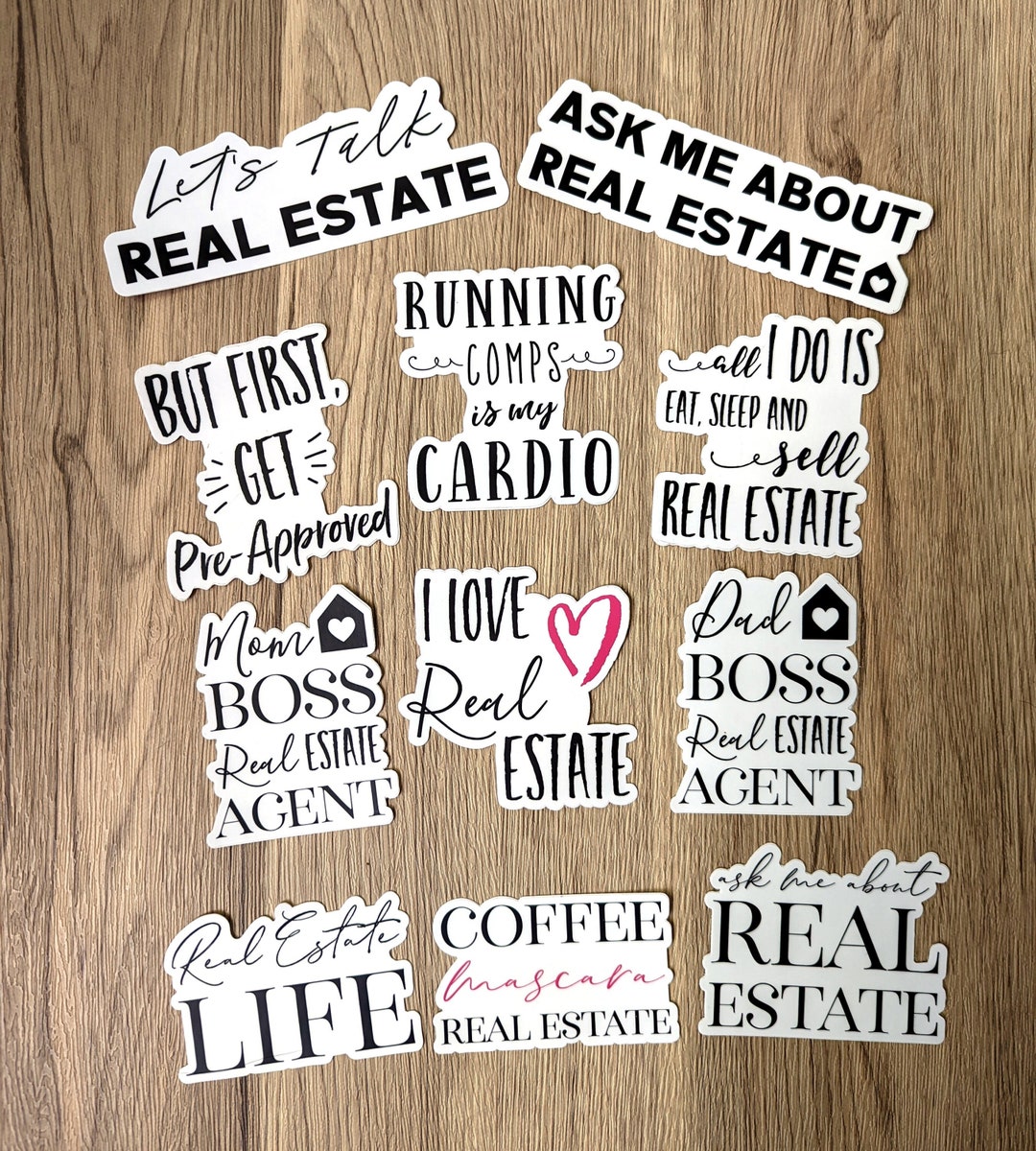 Create Your Own Real Estate Sticker Pack Realtor Sticker Pack Real ...