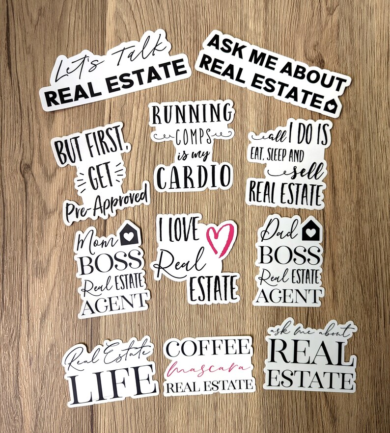Create Your Own Real Estate Sticker Pack Realtor Sticker - Etsy