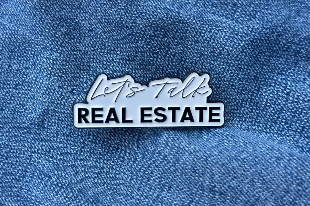 Let's Talk Real Estate Pin, Realtor Lapel Pin, Real Estate Lapel Pin ...
