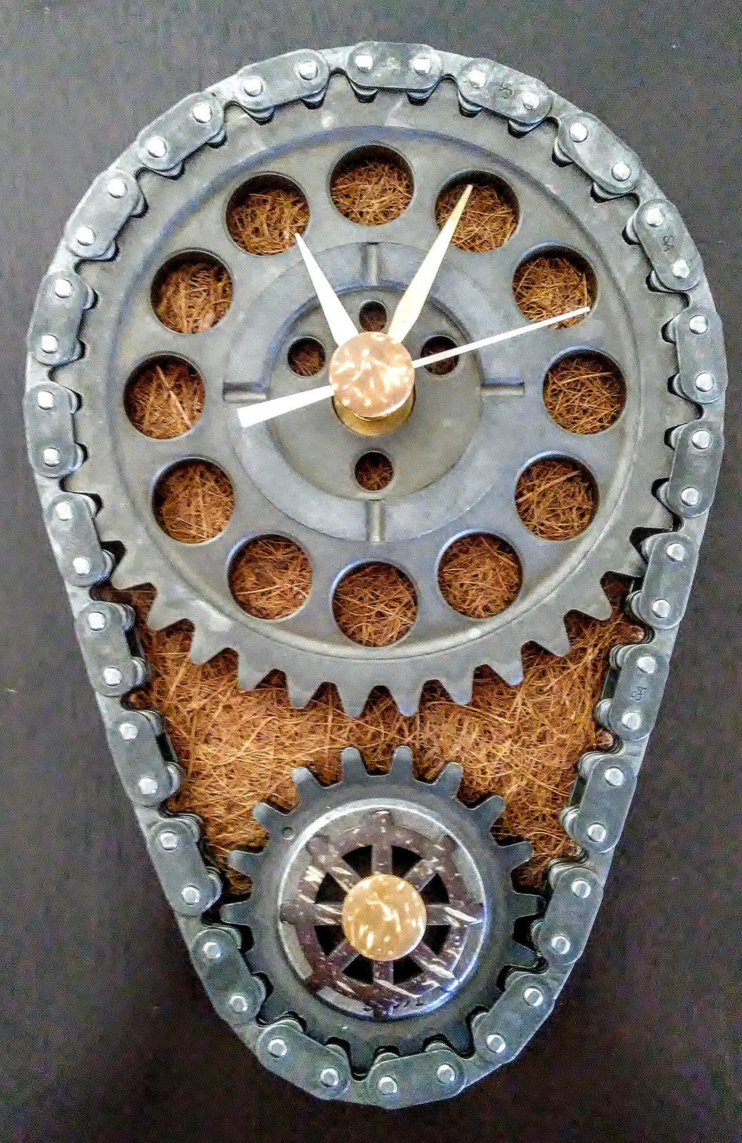 Coconut and Auto Engine Parts Wall Clock Coconut Water Oxidized Beach ...