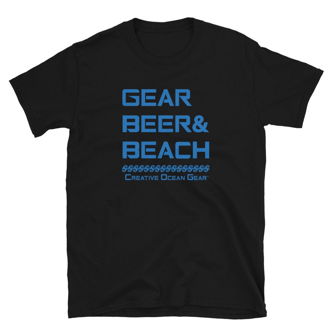 Pull, Beer and Beach T-Shirt Tee T-shirt Surfer, Ocean Lover Gift ...