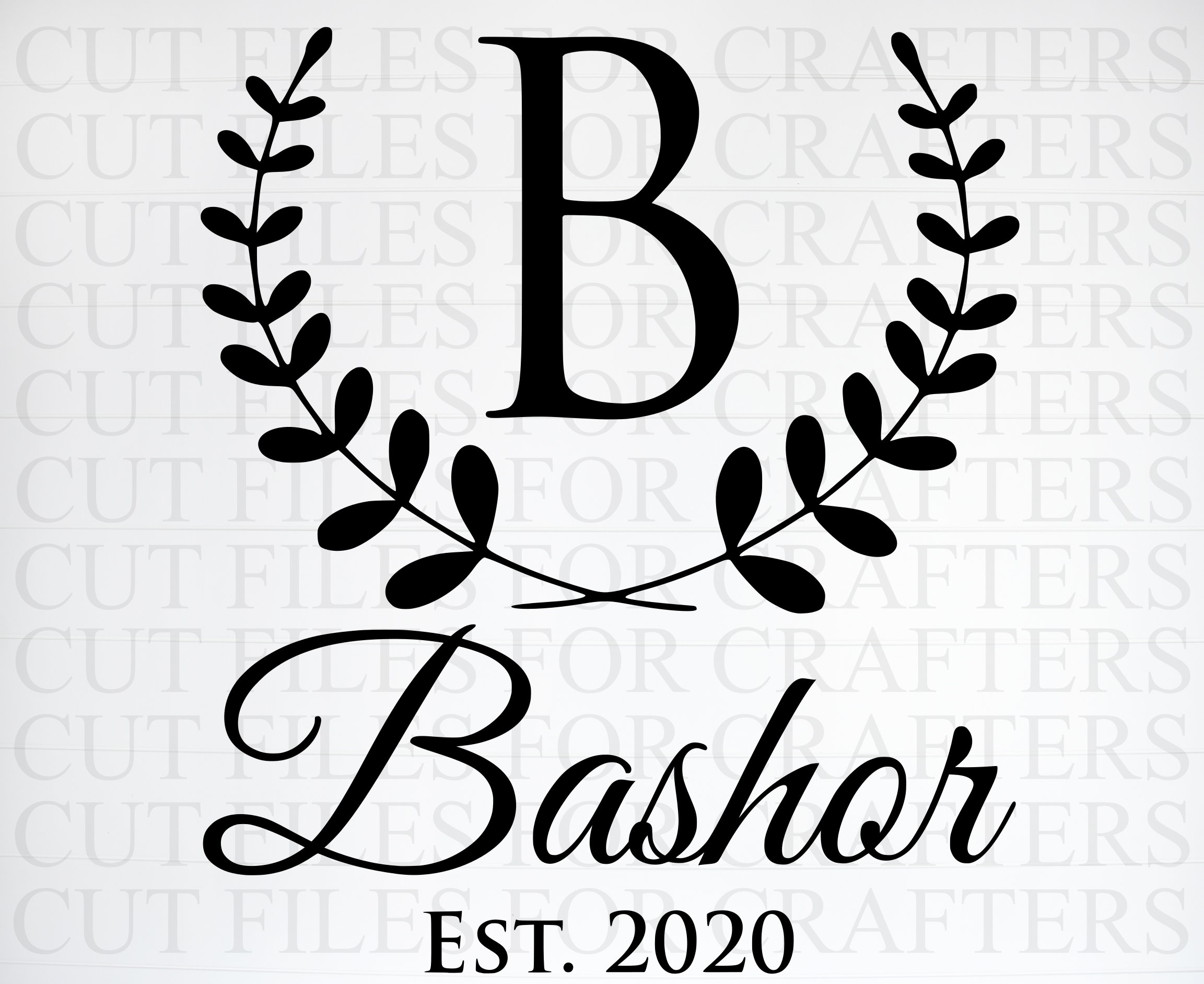 Personalized Letter B Monogram Svg Personalized Last Name | Etsy