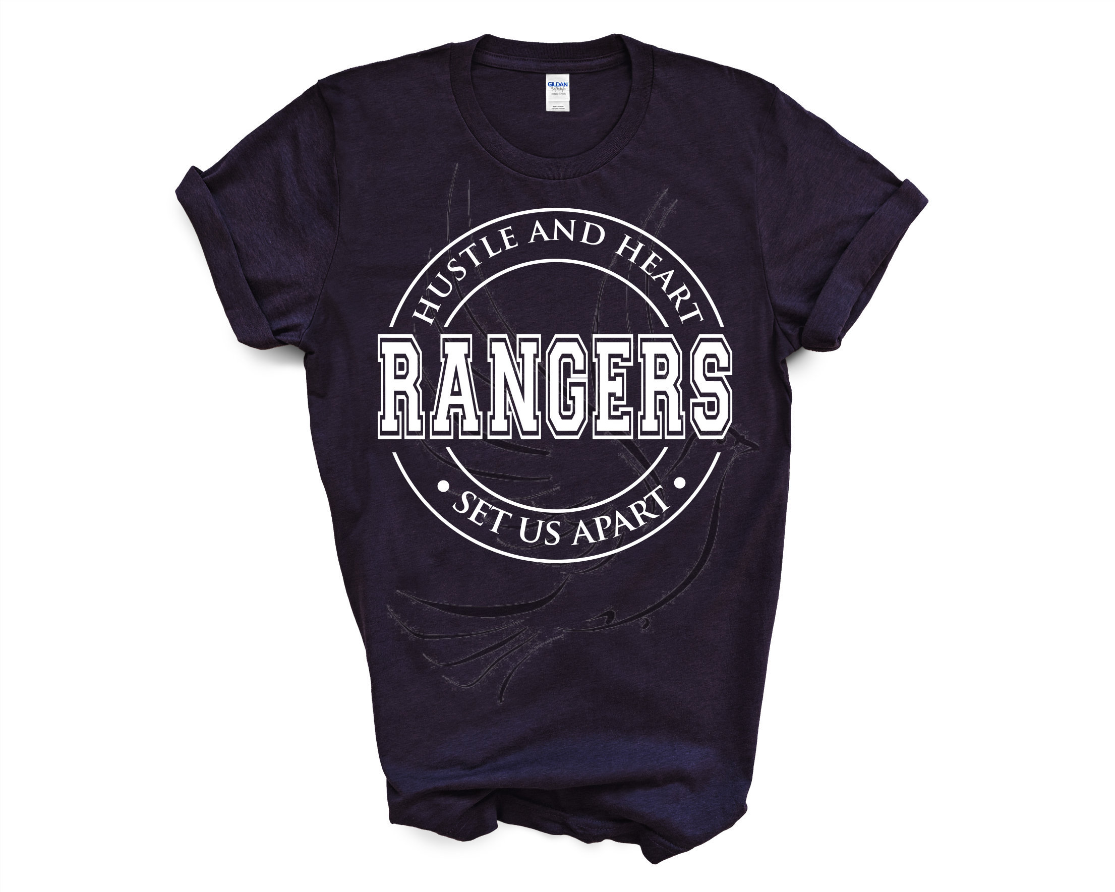 Rangers Hustle and Heart Set Us Apart Svg; Rangers Svg; Tee Shirt Svg ...