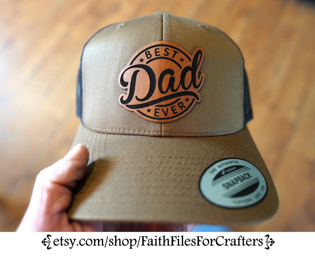 Best Dad Ever Laser Engraved Hydbond Leatherette Patch Trucker Hat, the ...