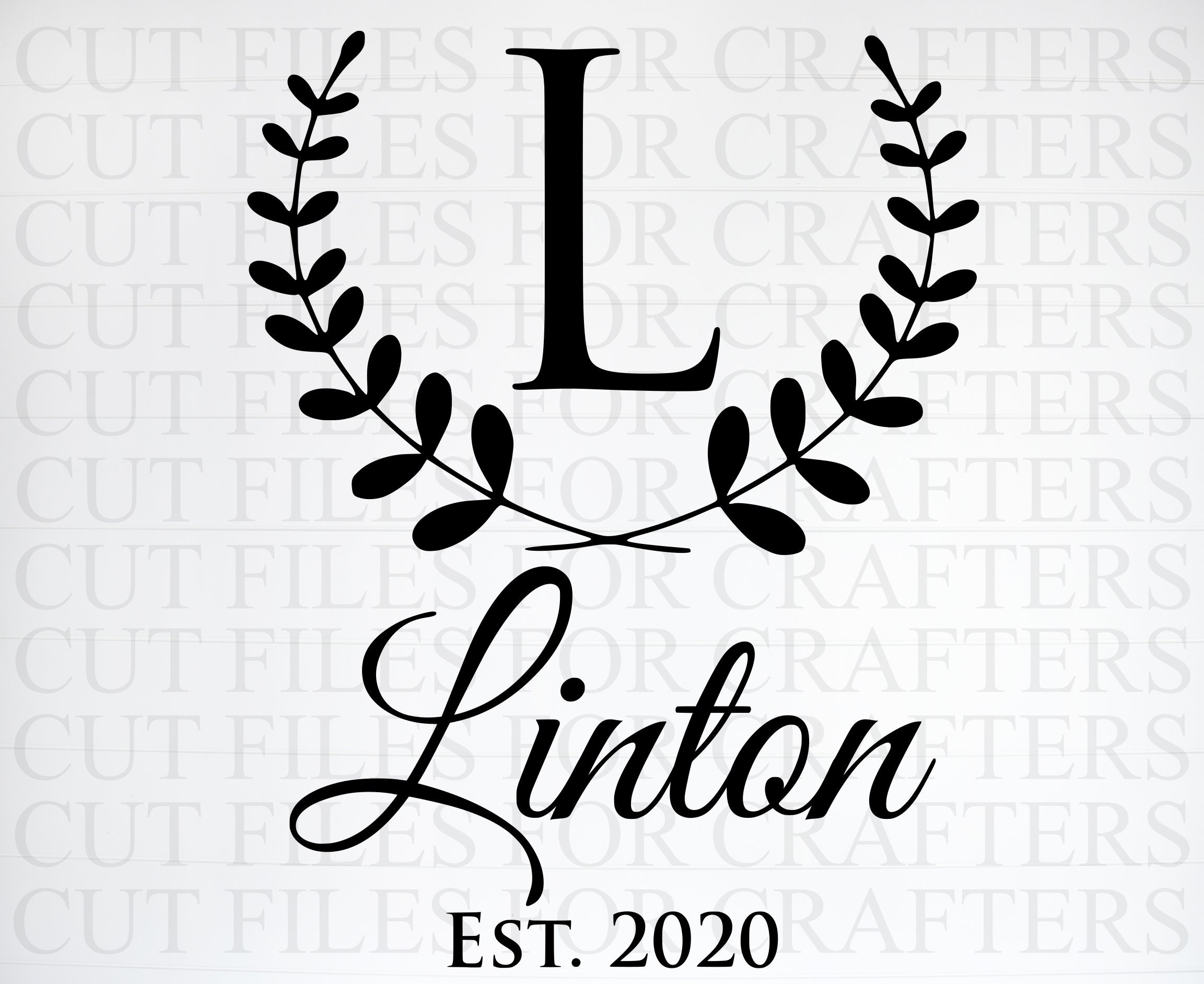 Personalized Letter L Monogram Svg Personalized Last Name | Etsy